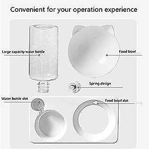 Chungker Cat Automatic Feeders,Pet Cat Feeder,Feeder and Water for Medium and Small Pets,Automatic Water Dispenser Bottle Small Dog Food Bowl