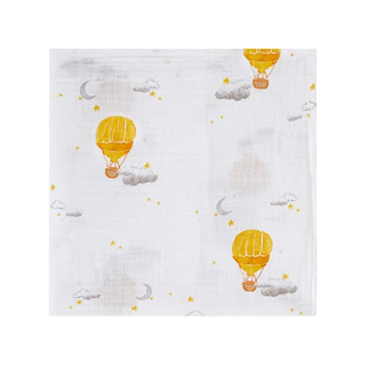 Malabar Baby Certified Organic Swaddle Blanket | Luxurious Cotton Muslin Blankets for Girls & Boys | Baby Receiving Swaddles for Newborns & Infants | Unique Shower Gift (Hot Air Balloon)