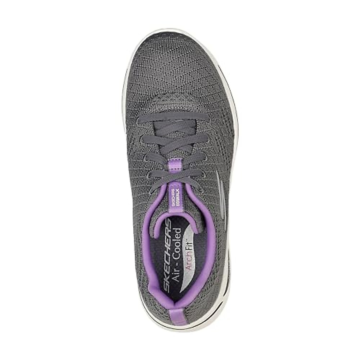 Skechers Women's Go Walk Arch Fit Unify Sneaker, Gray/Lavender, 7.5