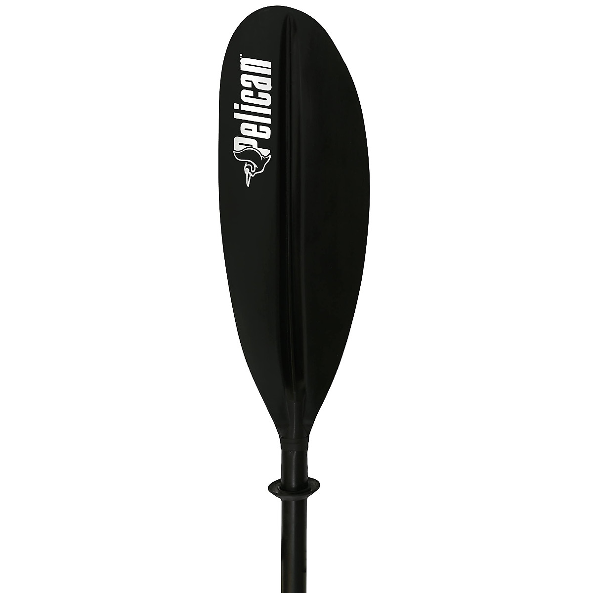 Pelican - Standard Kayak Paddle - Black - 220 cm (86.6 in.) - Aluminum Shaft and a Durable Polypropylene Blade - 0/65° Blade Angle - with Drip Ring - PS1965-00