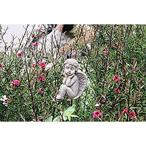 MUAMAX Decorative Angel Garden Stakes Miniature Angel Fairy Garden Angel Small Memorial Statue