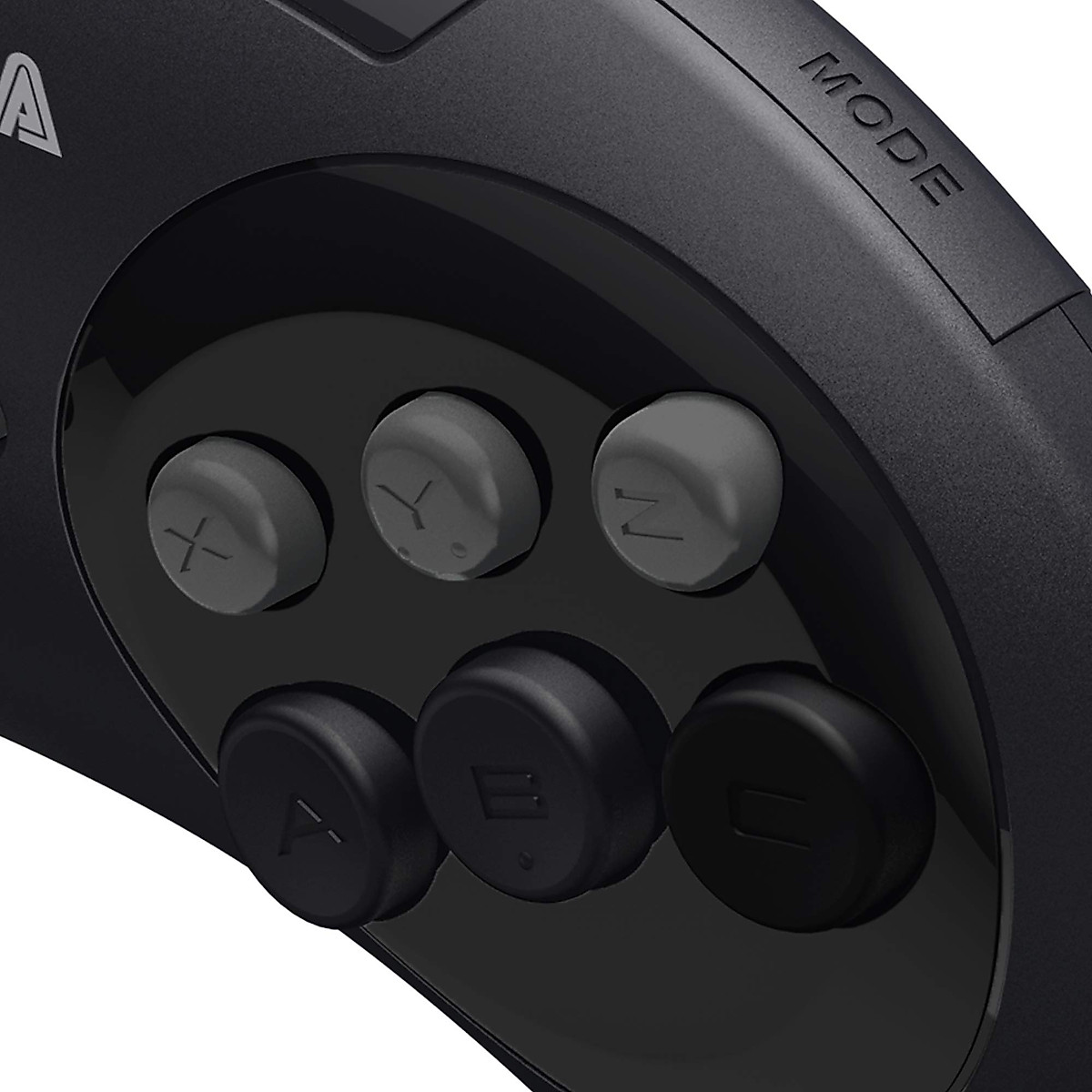 Retro-Bit Official Sega Genesis USB Controller 6-Button Arcade Pad for Sega Genesis Mini, PS3, PC, Mac, Steam, Switch - USB Port - (Black)