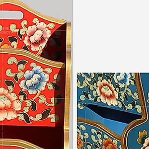 Storage Newspaper Baskets Painted Three-Layer Mailbox Magazine Magazine Rack Retro Living Room Bedroom Rack Black Shoe Rack (Color : B, Size : 302483cm)