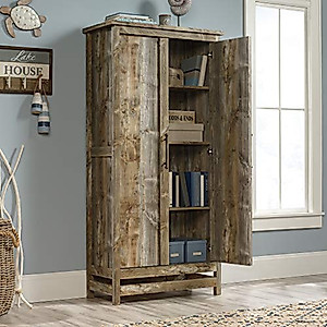 Sauder Granite Trace Storage Cabinet, L: 35.2" x W: 16.26" x H: 71.97", Rustic Cedar finish