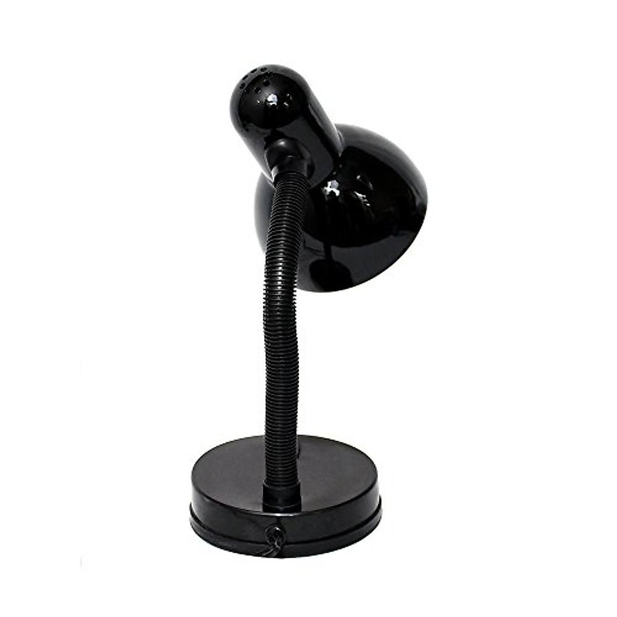 Simple Designs LD1003-BLK Basic Metal Flexible Hose Neck Desk Lamp, Black & Sylvania LED Light Bulb, 60W Equivalent A19, Efficient 8.5W, Medium Base, Frosted Finish, 800 Lumens