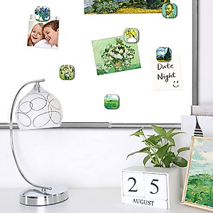 MORCART 30Pack Decorative Magnets Art Fridge Magnets Cute Refrigerator Magnets Glass Magnets for Locker Whiteboard School Office and Kitchen (Vangogh)