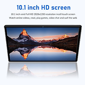 Acogedor 2 in 1 Tablet, 10.1in Gaming Tablet with BT Keyboard, Mouse, Earbuds, 4GB RAM 64GB ROM, 8 Core CPU, 8+13MP Dual Cam, Support 5G WiFi, Office Tablet for Android 12.0 (Violet)