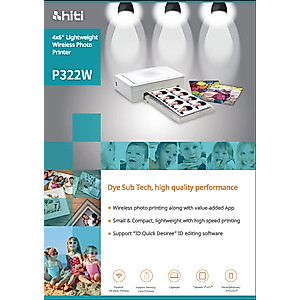 Hiti P322W 4x6in Lightweight Passport Wireless Photo Printer