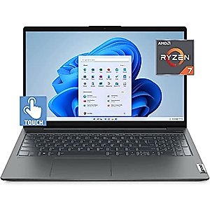 Lenovo IdeaPad 5 Laptop - 15.6" FHD 1080p IPS Touch – AMD Ryzen 7 5825U - 16GB RAM - 1TB PCIe SSD - FHD Webcam – Fingerprint - Windows 11 Home - w/Mouse Pad
