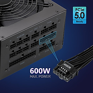 Segotep 1250W ATX 3.0 Gaming Power Supply, 80+ Gold Certified Dual PCIE 5.0 PSU Fully Modular, 12VHPWR Cable, Silent Fan