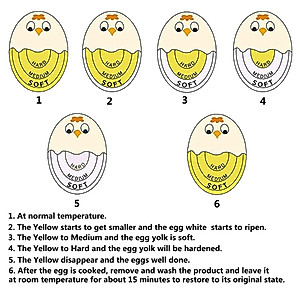 Finyoffiy 2 Pack Egg Timer for Boiling Eggs Hard Boiled Egg Timer That Changes Color When Done