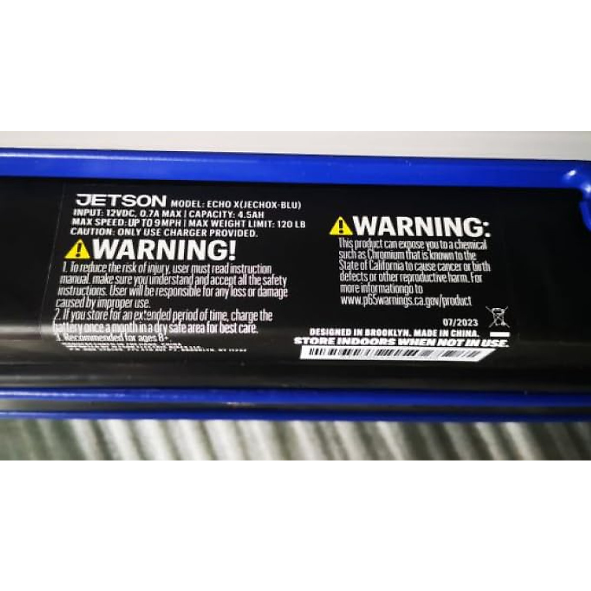 Jetson Echo Kids Electric Scooter, Thumb Throttle, 80-Watt Motor, Up To 9 MPH, Run Time Up To 40 Minutes Per Charge, Ages 8+, Black, JECHO-BLK