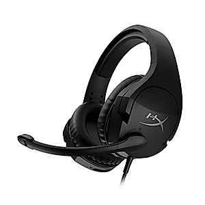 HyperX Cloud Stinger S – Gaming Headset, for PC, Virtual 7.1 Surround Sound, Lightweight, Memory Foam, Soft Leatherette, Durable Steel Sliders, Swivel-to-Mute Noise-Cancelling Microphone, Black