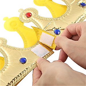 NUOBESTY Golden King Crowns, Delicate Birthday Crown Hat for Kids Birthday Baby Shower Party Photo Props