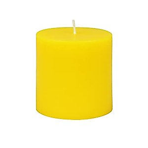 Zest Candle Pillar Candle, 3 by 3-Inch, Yellow