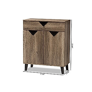 Baxton Studio Cambria Shoe cabinet, Light Brown