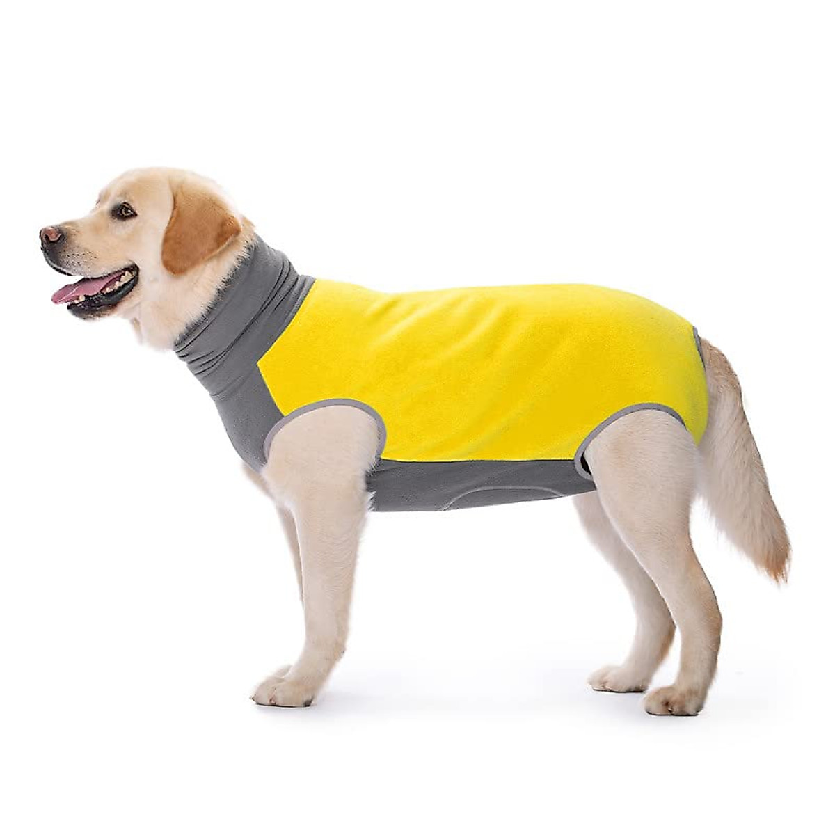 Dog Winter Jacket, Polar Fleece Pet Warm Vest for Medium Large Dogs Walking Hiking Travel Sleep, High Collar Dog Cold Weather Coat, Pullover Full Belly Coverage Pets Outfit Apparel Clothes