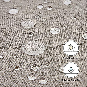 Babyletto Kiwi Gliding Ottoman in Performance Grey Eco-Weave, Water Repellent & Stain Resistant, Greenguard Gold and CertiPUR-US Certified