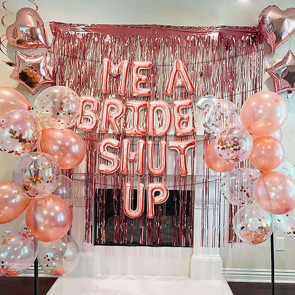 LaVenty Me A Bride? Shut Up! Banner Balloons Bachelorette Party Decorations Funny Bridal Shower Party Bachelorette Party Decorations