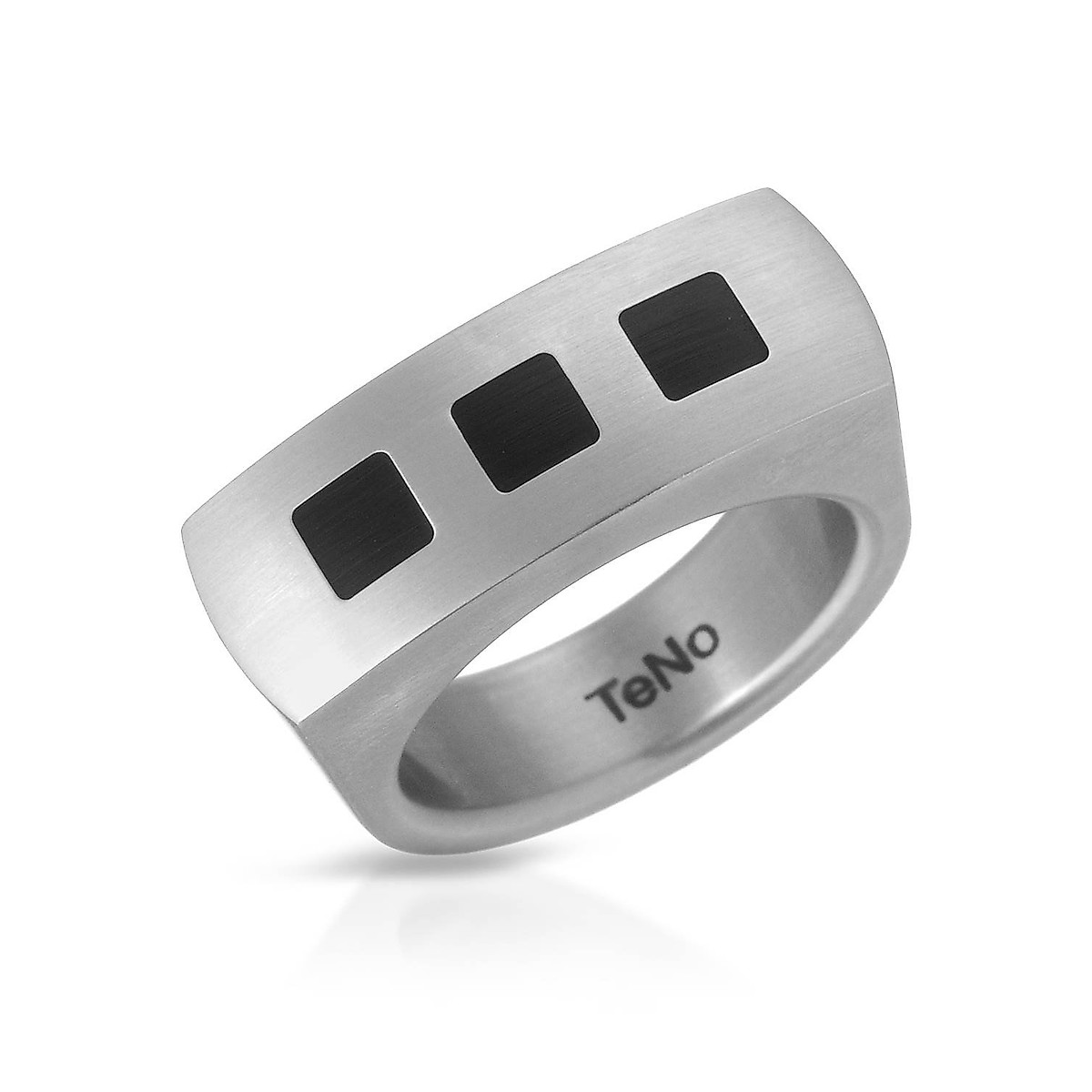 TeNo Stainless Steel Ring. Ring Size 8.
