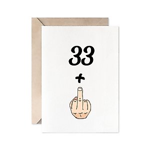 MAGJUCHE Funny 34th Birthday Card, 33+1 women Or Men Sweet 34 Years Old Birthday Gift Joke Card