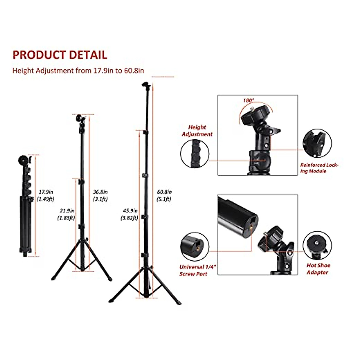 RGB Handheld LED Photography Light Wand ,9-Color Video Light Stick, Tripod Photography Kit, Built-in Rechargeable Battery, 1000 Lumens Adjustable 3200K-5600K