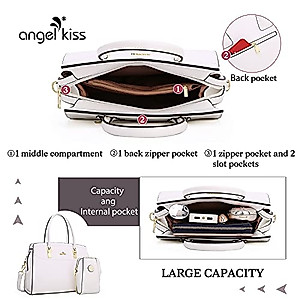 Purses and Handbags for Women Fashion Satchel Top Handle Work Tote Bags Crossbody Hobo Shoulder Bag with Matching Wallet