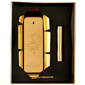 Paco Rabanne 1 Million Eau de Toilettes Spray Gift Set for Men, Mini