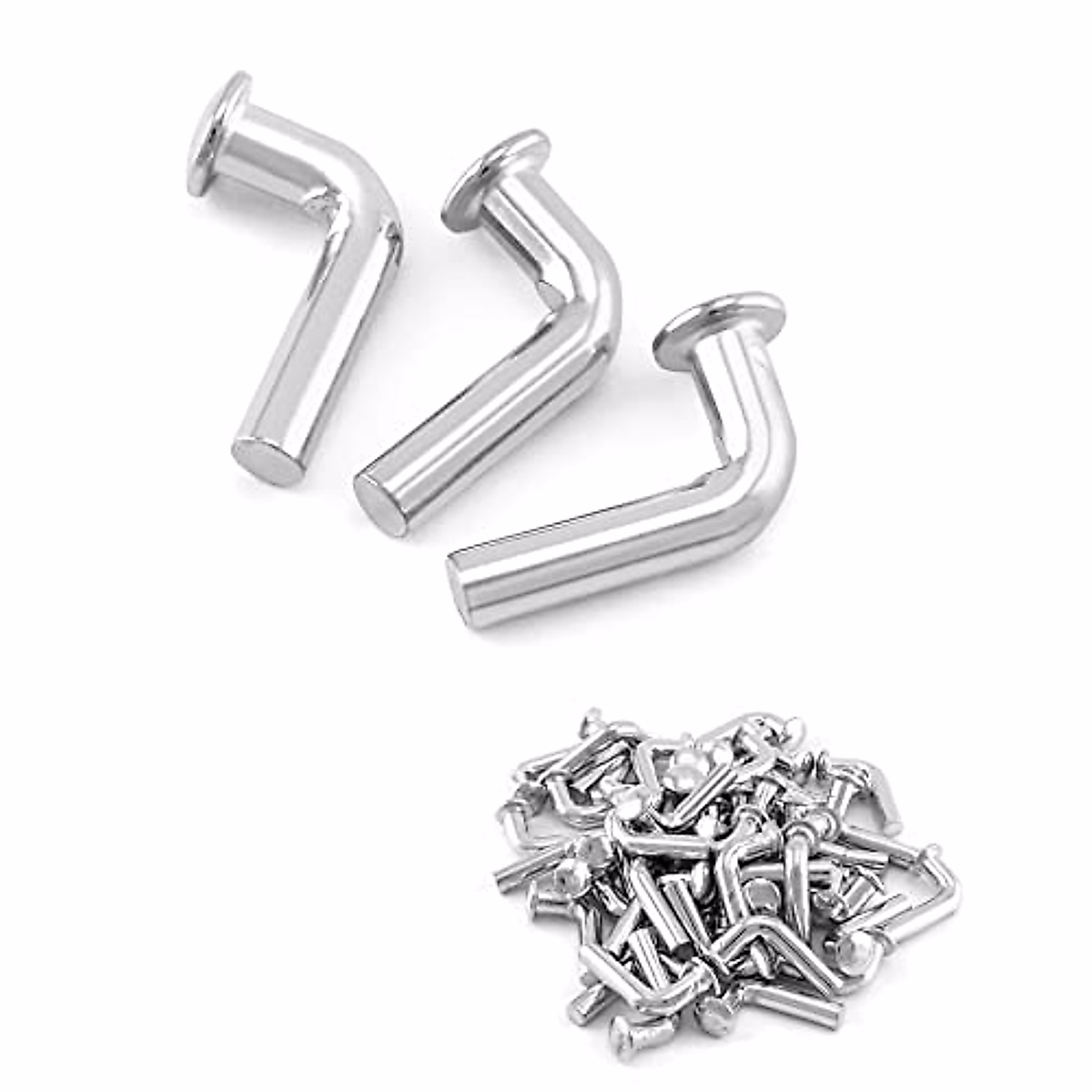 QWORK Pallet Rack Drop Pin, 50 Pcs M8x30mm Heavy Duty J Bolt Safety Universal Pins, Accessory Shelving System, Easy installtion Cross Beam Locker Drop Pin