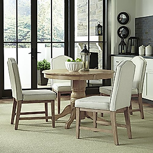 Classic White Wash Upholstered Dining Chairs by Home Styles