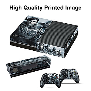 Skins Decals Compatible with Xbox One Console and Controller Durable Protective Vinyl Stickers Cover for Xbox One Set -Gray