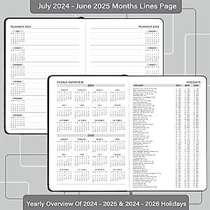 2024-2025 Appointment Book & Planner - Jul 2024 - Jun 2025, Daily Hourly Planner, 5.75" X 8.25", 60-Minute Interval, Faux Soft Leather Cover, Premium Paper, Academic Planner, Pen Holder, Inner Pocket