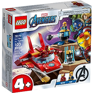 LEGO Marvel Avengers Iron Man vs. Thanos 76170 Cool, Collectible Superhero Building Toy for Kids Featuring Marvel Avengers Iron Man and Thanos Minifigures, New 2021 (103 Pieces)