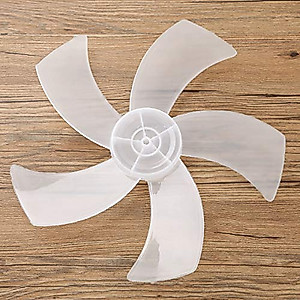 YiZYiF Universal Plastic 5 Leaves Fan Blade Household Standing Pedestal Fan Table Fanner Replacement Part General Accessories Clear 16 inches