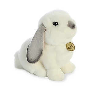 Aurora® Realistic Miyoni® Lop Eared Rabbit Stuffed Animal - Lifelike Detail - Cherished Companionship - Grey 11 Inches