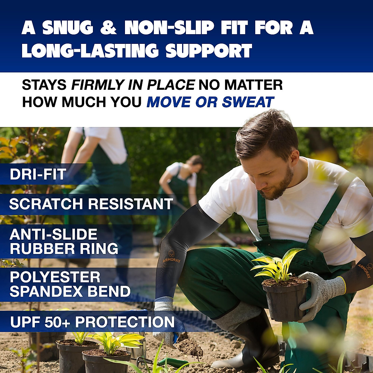 ARMORAY Arm Sleeves for Men - Tattoo Cover Up Sleeves - Arm Sleeves for Women - Sleeves to Cover Arms for Women & Men - Arm Compression Sleeve