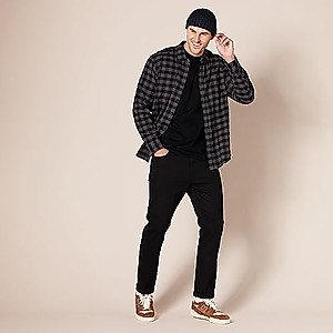 Amazon Essentials Men's Slim-Fit Short-Sleeve Crewneck T-Shirt, Pack of 2, Black, Small