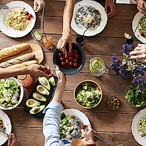 LAIION Silverware Set，24-Piece Stainless Steel Flatware Service for 6, Mirror Finish Cutlery Set Black Color flatware set for 6