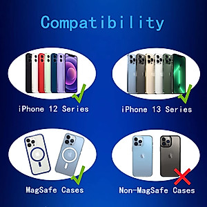 AIZHEM Magnetic Wallet for iPhone, Magnetic Leather Card Holder for Apple MagSafe, Mag Safe Cardholder Compatible with iPhone 12/13/14/15 Series and MagSafe Case, Midnight Black