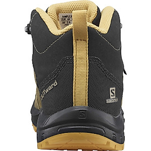 Salomon Kid's Outward CLIMASALOMON Waterproof Hiking Boots, Castor Gray/Black/Arrowwood, 3 Big Kid