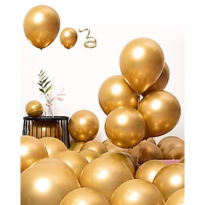 Styirl Gold Balloons Garland - 60 Pcs 5/10/12/18/36 Inch Gold Balloon arch Kit for Birthday Party/Easter Decorations/Mothers Day Decor/Baby Shower/Gender Reveal / 2022 Graduation