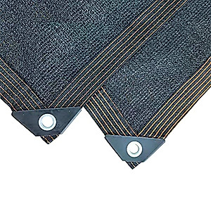 90% Shade Cloth 10 ft X 12 ft Shade Tarp Black Taped Edge with Grommets
