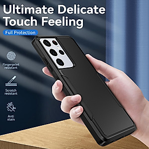 for Samsung Galaxy S21 Ultra Case, S21 Ultra Case with Screen Protector,[Military Grade Drop Tested] Heavy-Duty Tough Rugged Shockproof Protective Phone Case for Galaxy S21 Ultra 6.8 inch (Black)