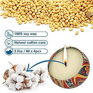 Scented Candles Gift Set,4 Pack Aromatherapy Candle,Soy Candles for Home Scented, Candle Sets with Pure Essential Oil for Birthday, Anniversary, Christmas, Thanksgiving, Mother's Day