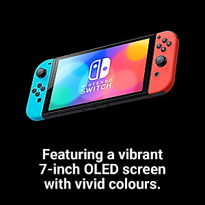 Nintendo Switch (OLED Model) - Neon Blue/Neon Red (Renewed)