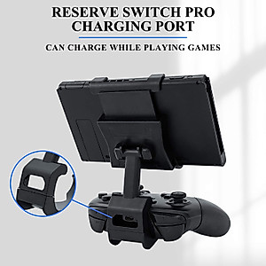 Wigearss Mounting Clip for N Switch Pro Controller Clip Clamp Holder Mount Angle Adjustable Gaming Handle Bracket for n-Switch pro