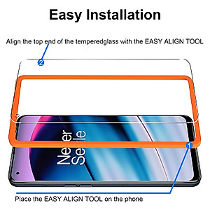 【 3-PACK】Coolpow Designed for OnePlus Nord N20 5G Screen Protector plus One Nord N20 5G Screen Protector Tempered Glass Film, 【EasyInstall Tool】 9H Hardness, Ultra HD, Scratch Resistant, Case Friendly