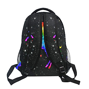 Unicorn Student Backpack for Teen Boys Girls Magic Rainbow Galaxy School Bag Bookbag Travel Laptop Daypack Book bag Shoulder Bag for Kids Elementary