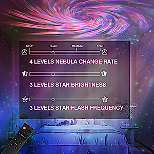 Star Projector Space Capsule Galaxy Projector Skylight with Bluetooth Speaker, Galaxy Night Lights for Kids Bedroom Gaming Room Decor Birthday Christmas Decorations Galaxy Light Gift