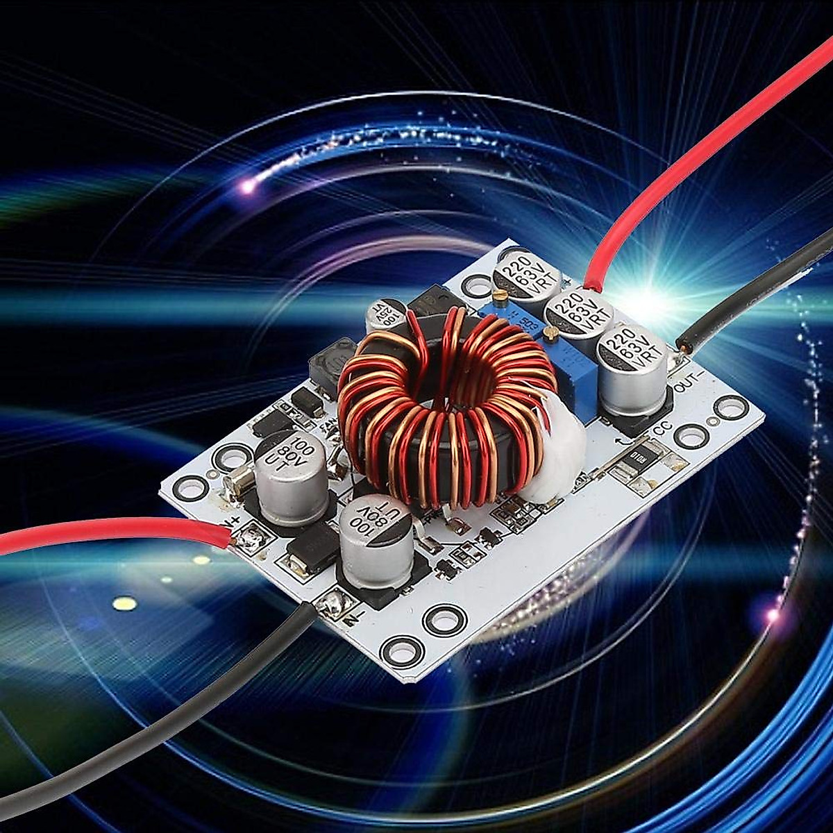 Oumefar 10.5-70V to 2.5-58V Step Up Down Module 10A 180W DC Boost Voltage Converter Adjustable Boost Converter Module for LED Driver